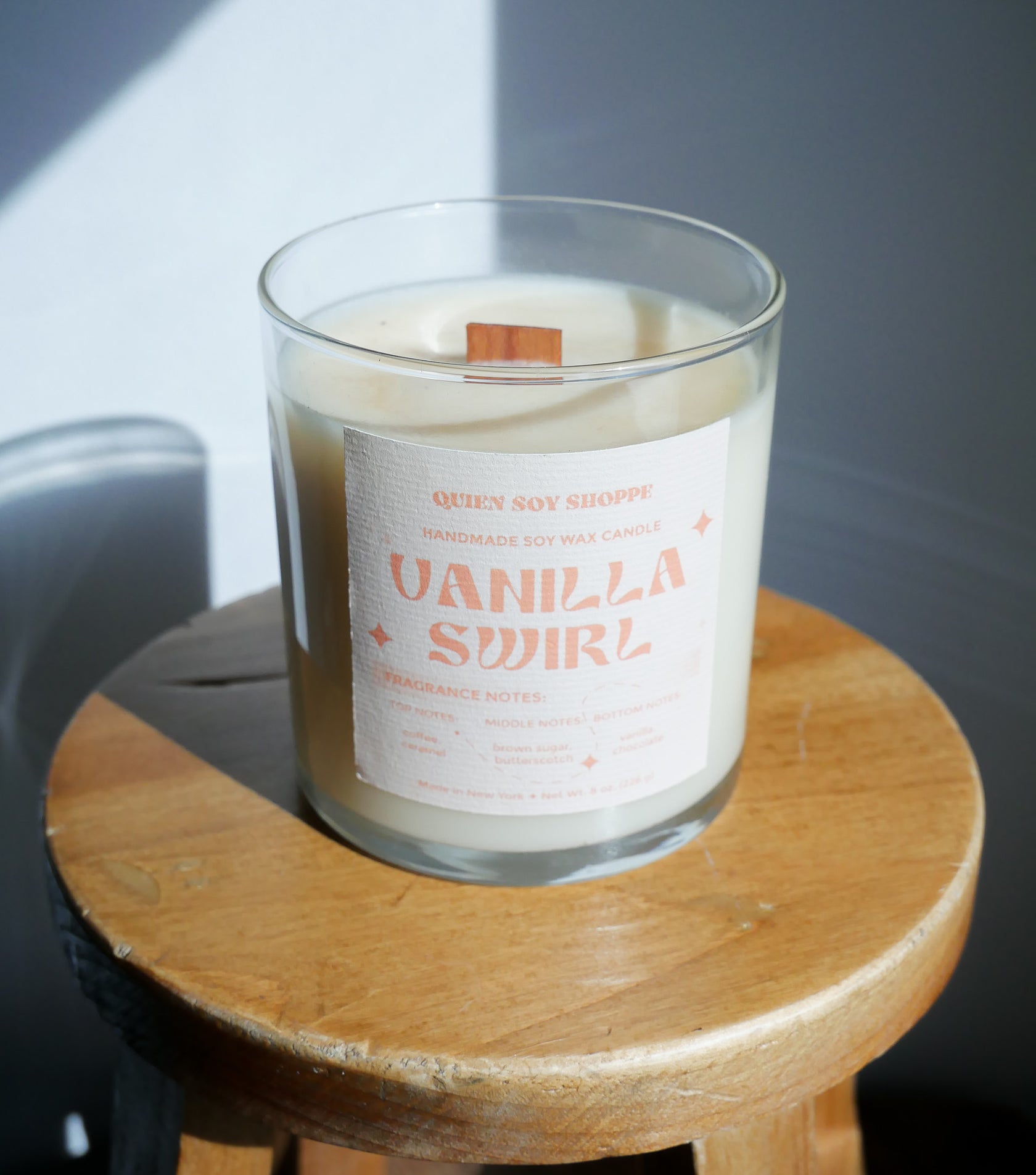 Vanilla Swirl Soy Candle | Handmade Soy Candle | Quien Soy Shoppe