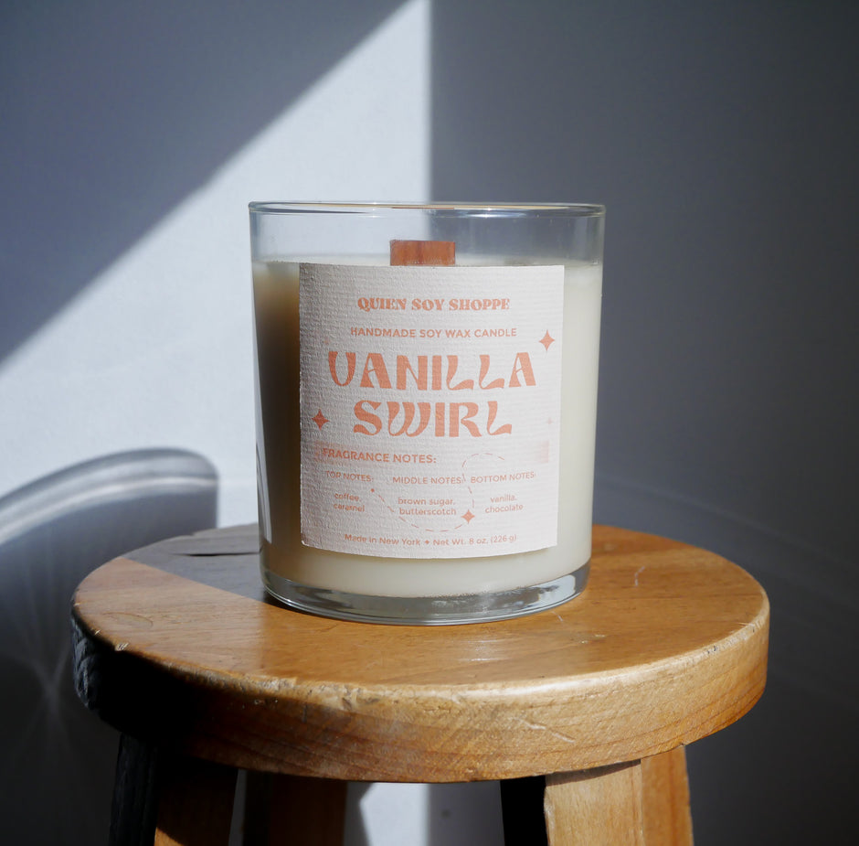 Vanilla Swirl Soy Candle | Handmade Soy Candle | Quien Soy Shoppe